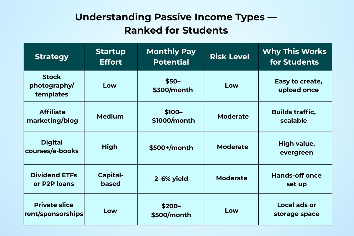 25 Ideas on Passive Income for College Students | The Enterprise World